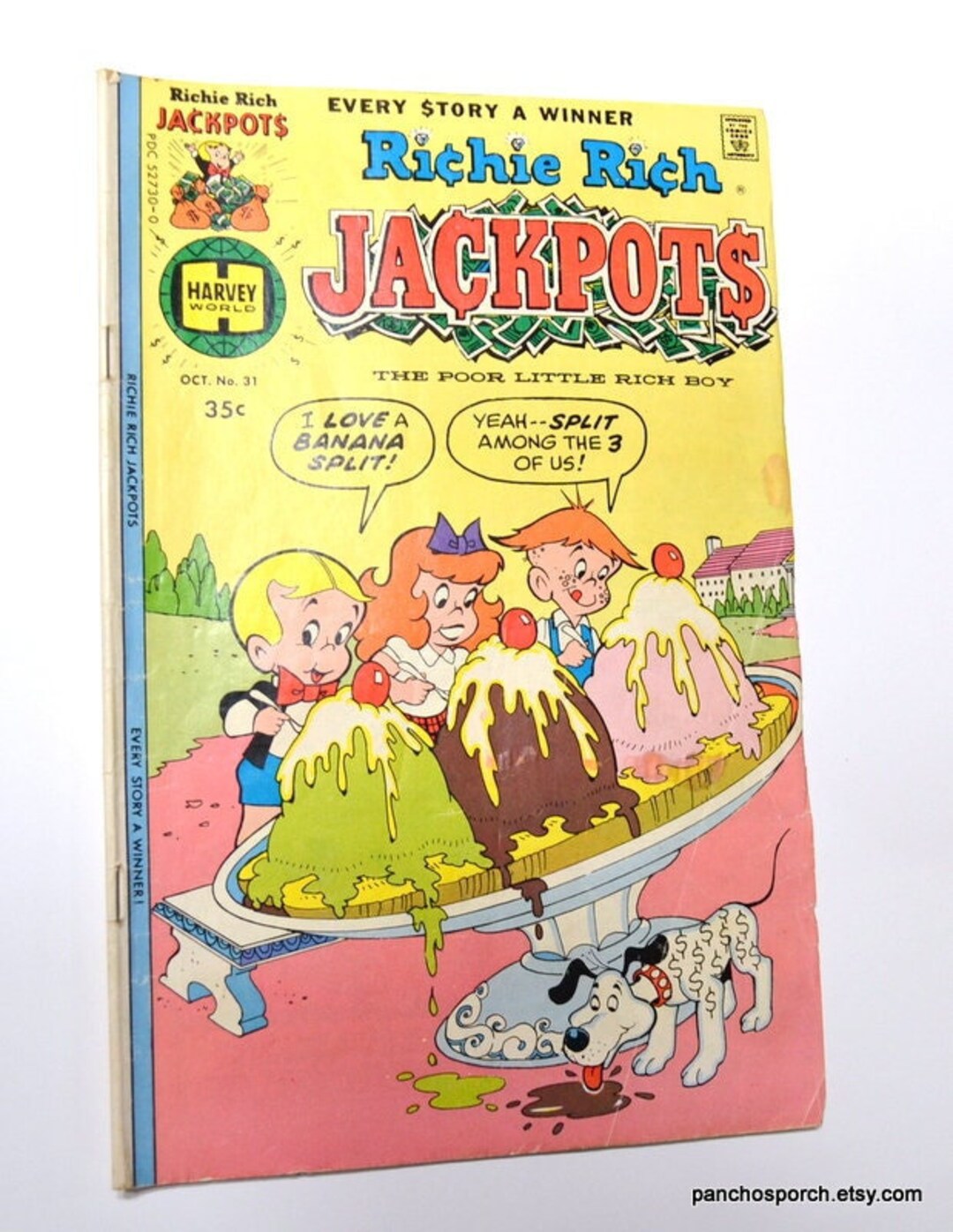 Vintage Richie Rich Jackpots Comic Book, Harvey Comics, 1977 - Etsy