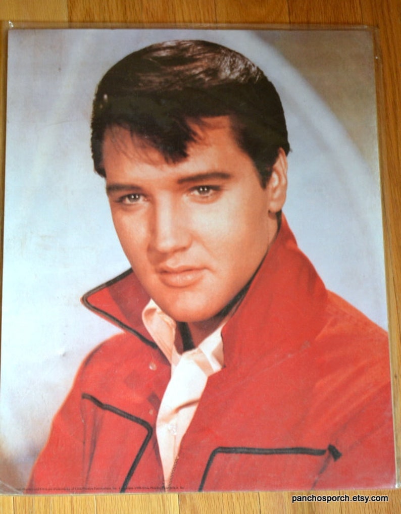 Vintage Elvis Presley Poster Red Jacket the King 1986 Ready to - Etsy