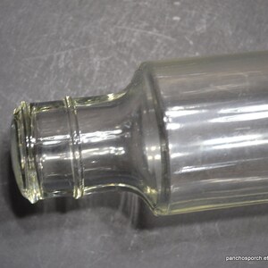 Vintage Clear Glass Rolling Pin 14 Inch Missing Screw Cap Kitchen ...