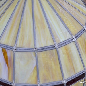 Vintage Slag Stained Glass Hanging Light Amber Red Large 20 - Etsy
