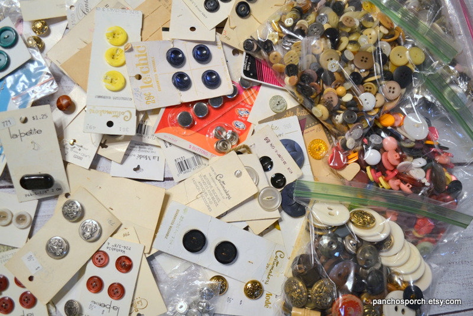 Vintage Button Lot Button Collection Buttons on Cards Various - Etsy