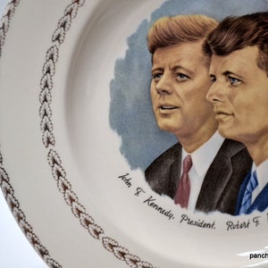 Vintage John Robert KENNEDY Plate President Senator Brothers United ...