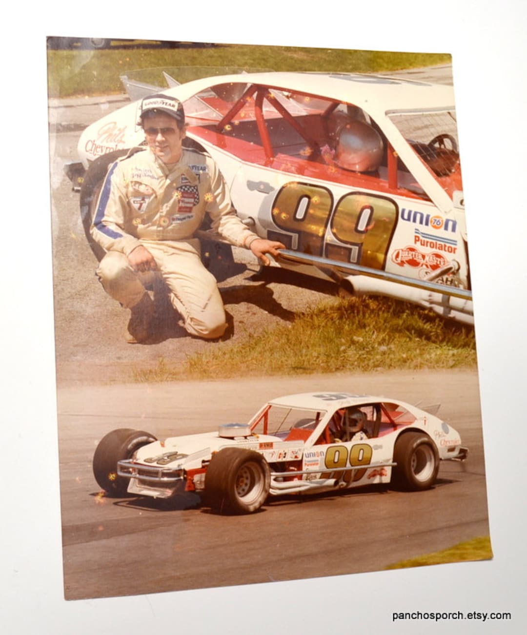 Vintage Geoff Bodine No 99 Photo 1980s Modified Car Racing NASCAR ...