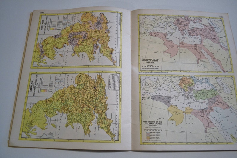 Vintage Hamond Historical Atlas 1970 World Maps Panchosporch - Etsy