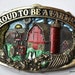Vintage Proud to Be a Farmer Belt Buckle Brass Gold Tone Metal Cowboy ...