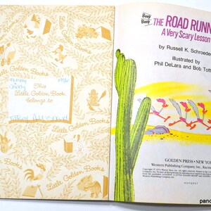Vintage ROAD RUNNER Very Scary Lesson Little Golden Book Warner Bros ...