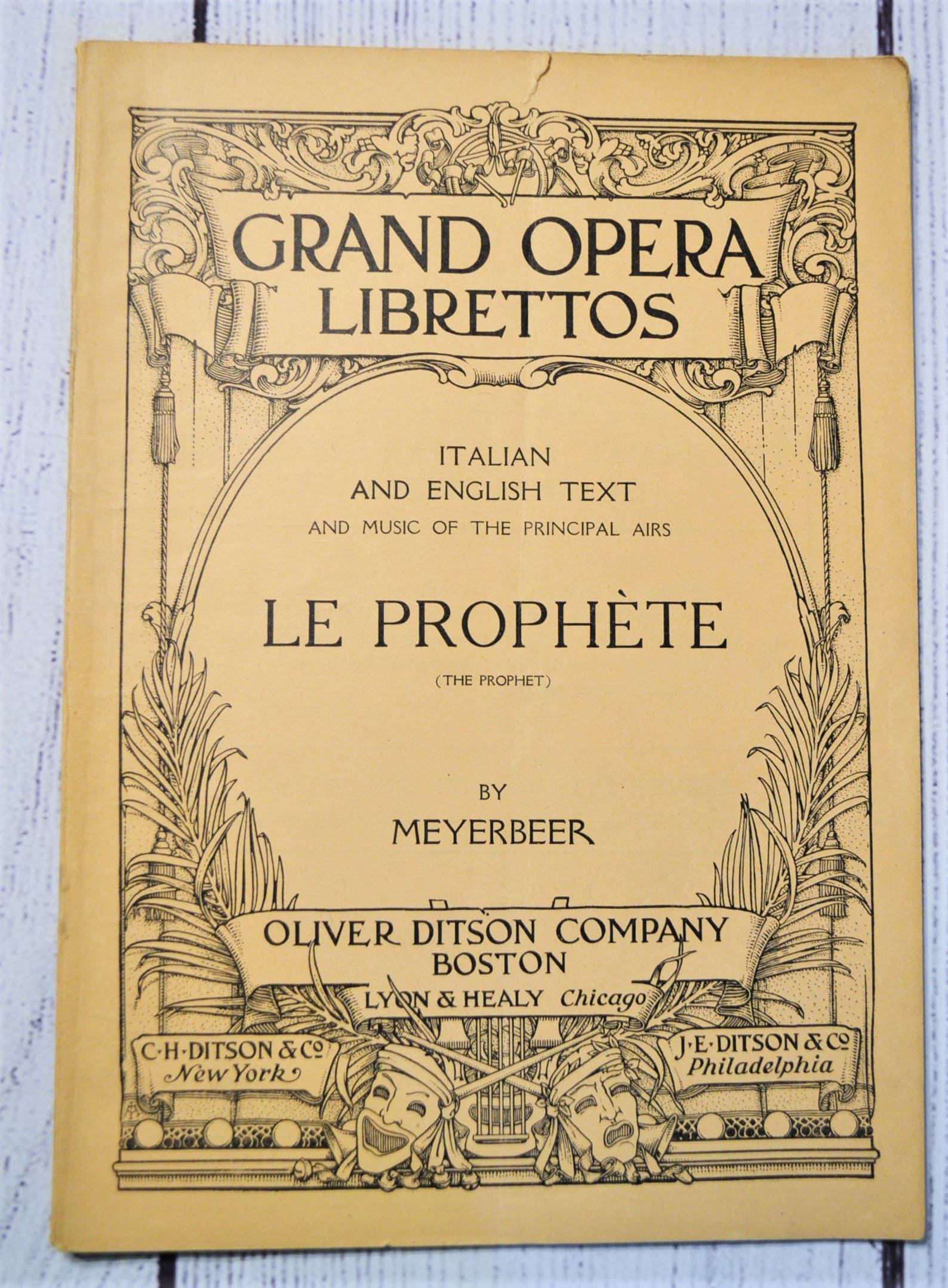 Vintage Grand Opera Libretto Le Prophete Old Script Music - Etsy