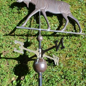 Vintage Copper Moose WEATHERVANE Dimensional Animal Arrow Weather Vane ...