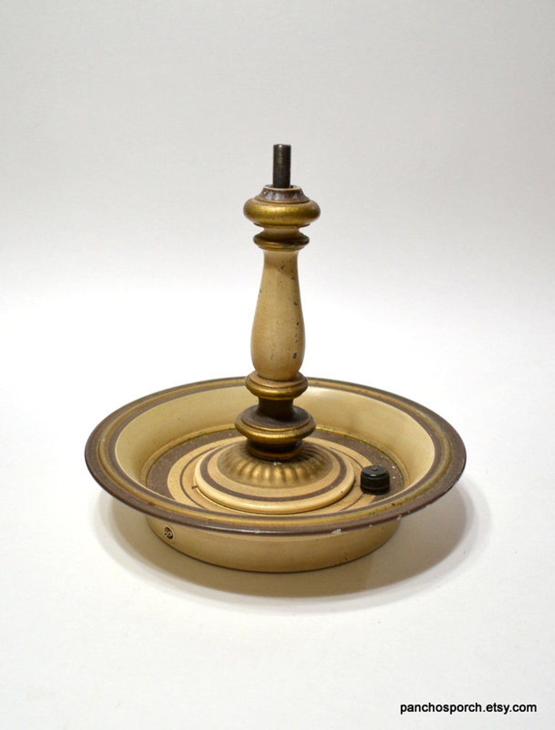 Vintage LAMP BASE Metal Decorative Table Lamp Replacement Piece Antique ...