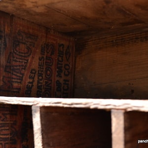 Vintage Diamond Matches Wooden Crate Safe Home Match Box Rustic Wood ...