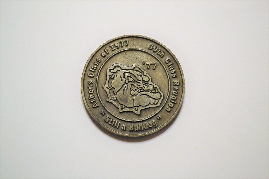 Vintage Athens Bulldogs Paperweight 1977 Class 30th Reunion Memento ...