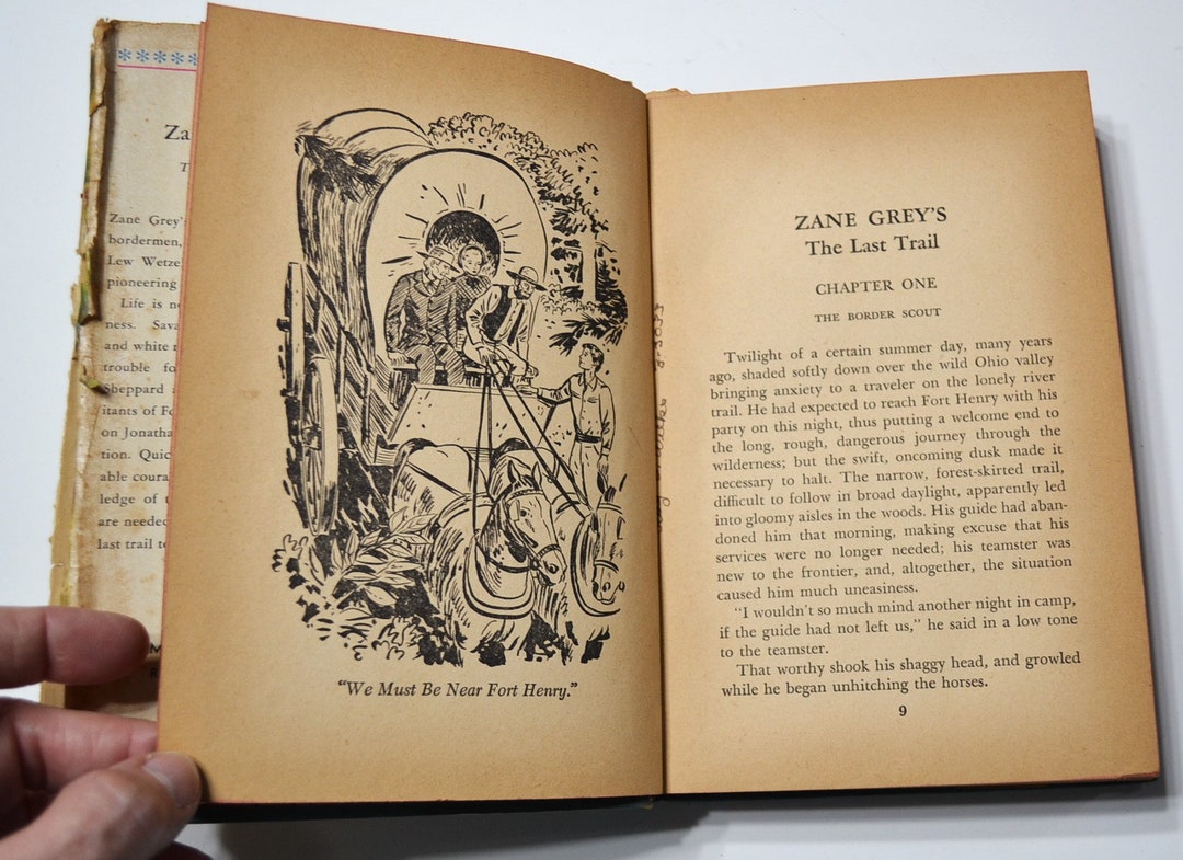 The Last Trail Book by Zane Gray Western Pioneers Cowboy Fiction Story ...