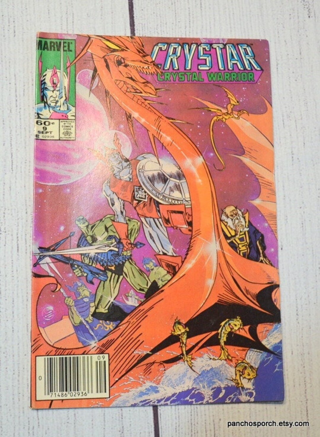 Vintage Saga of Crystar Comic Book 1984 No 9 Crystal Warrior Marvel ...