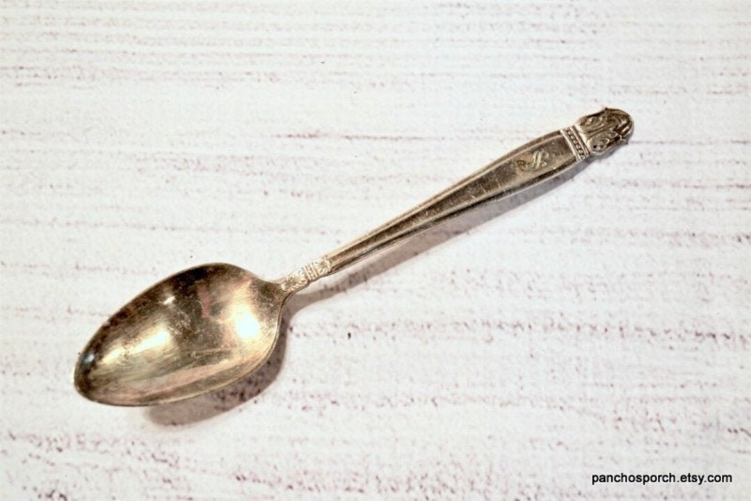 Vintage Danish Princess Teaspoon Holmes Edwards Monogrammed S Tarnished ...