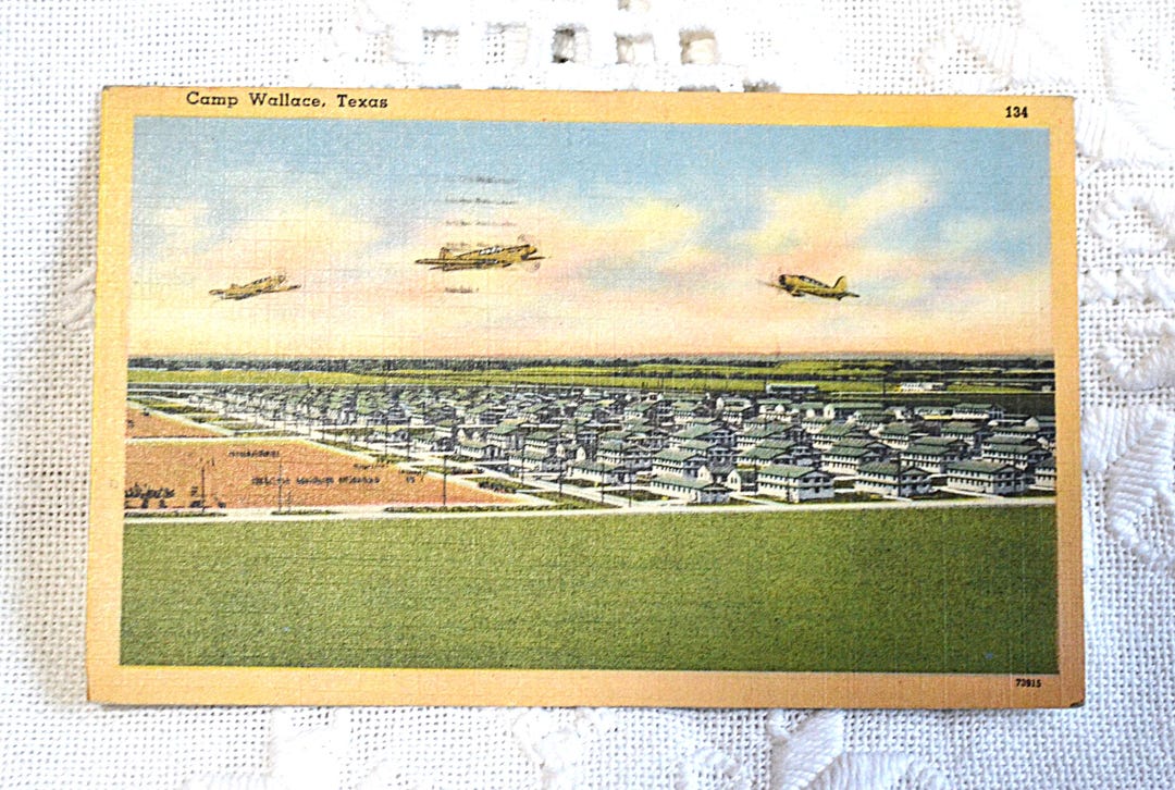 Vintage TEXAS Post Card Camp Wallace Soldier Letter to Home 1942 WWII ...