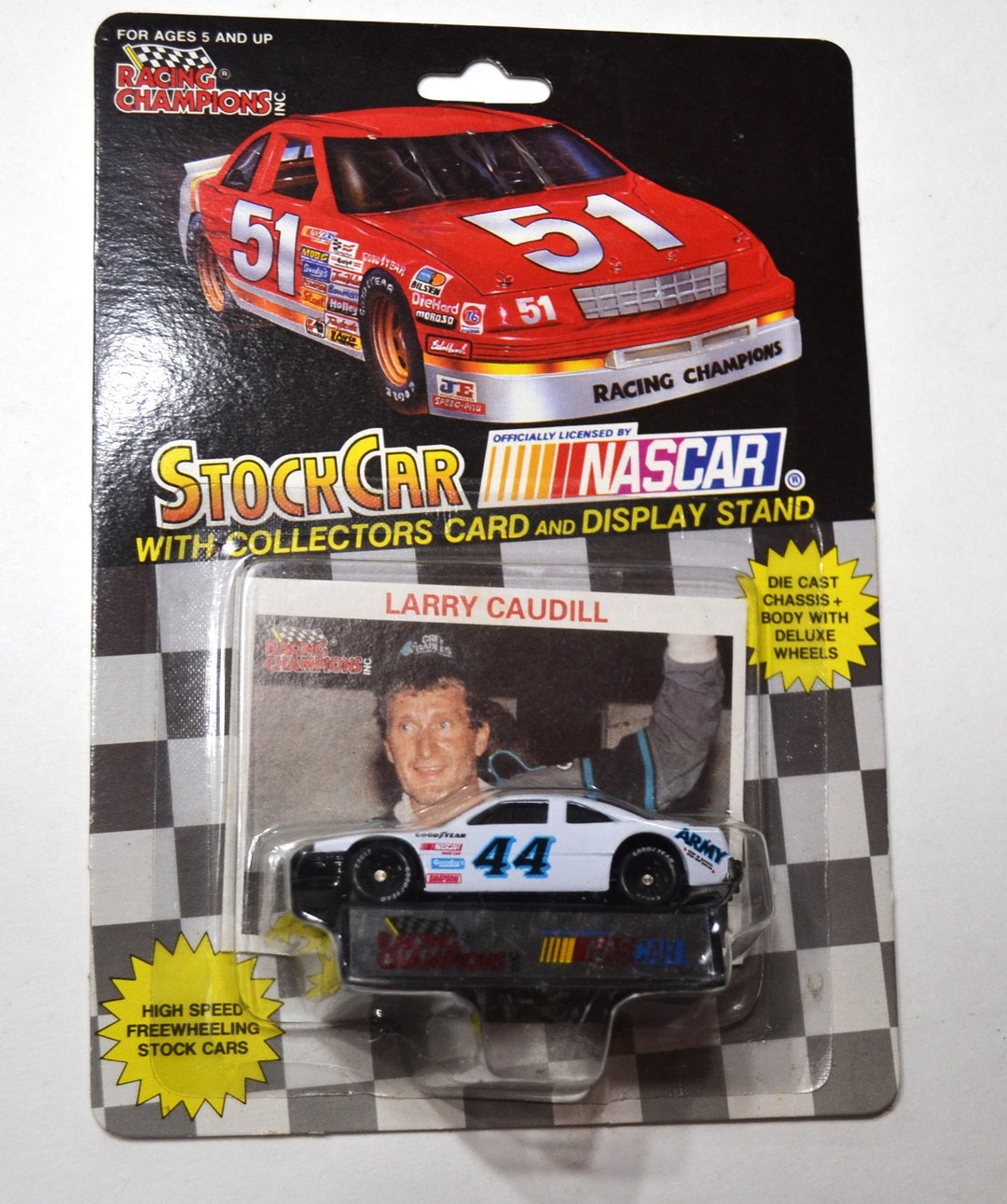 Vintage LARRY CAUDILL No 44 Diecast Car 1/64 Scale 1992 Army Racing ...