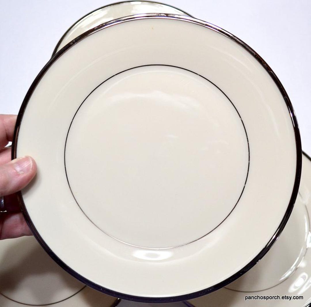 Vintage LENOX SOLITAIRE Salad Plate Set of 4 Classic Elegant Dining ...