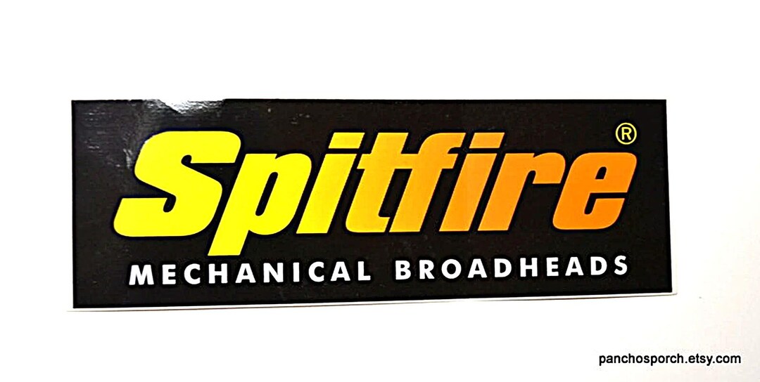 Vintage Spitfire Mechanical Broadheads Bumper Sticker - 1990s Archery ...
