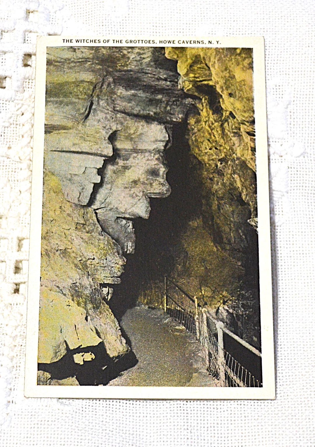 Vintage NEW YORK Post Card Howe Caverns Witches of the Grottoes ...