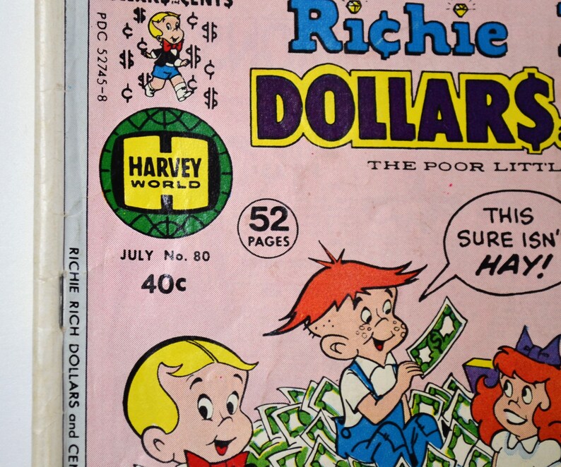 Vintage Richie Rich Dollars and Cents Comic Book No 80 Harvey - Etsy