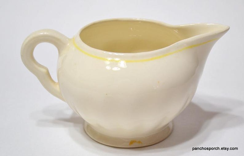 Vintage Blue Ridge Pottery Creamer: Yellow Floral Nocturne Ridge Daisy ...