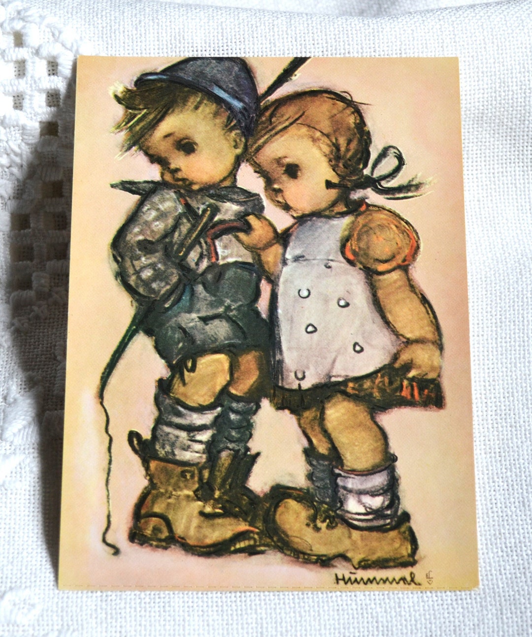 Vintage HUMMEL Post Card Hansel and Gretel Postcard Vacation ...