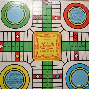 Vintage PACHISI Game Retro Board Game Original Box the Game of India ...
