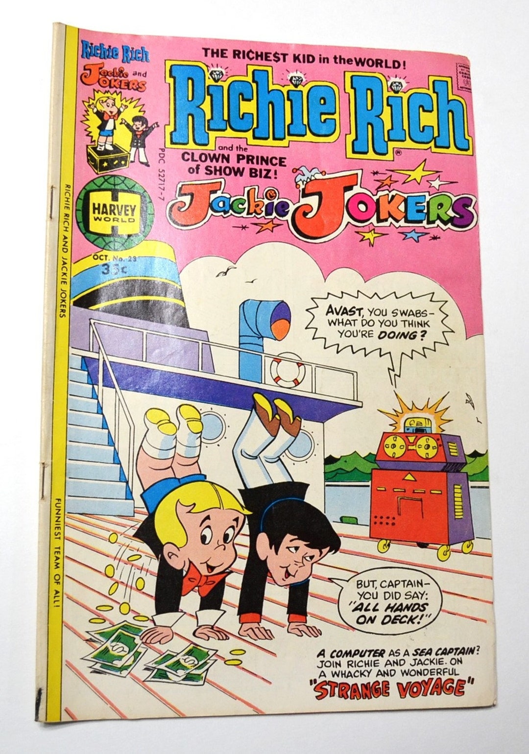 Vintage Richie Rich Jackie Jokers Comic Book No 23 - 1977 - Etsy