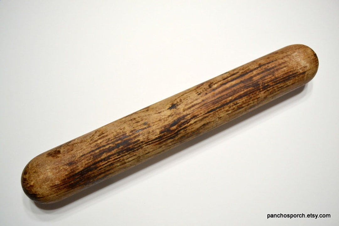 Antique Solid Wood Rolling Pin: Heavy Cylinder Kitchen Gadget - Etsy