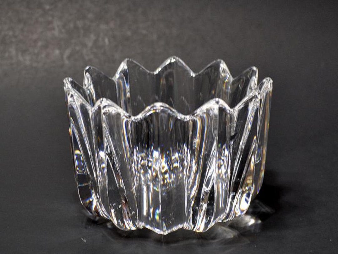 Vintage ORREFORS Fleur Bowl Crystal Flower Shaped 4 Inch Small Crystal ...