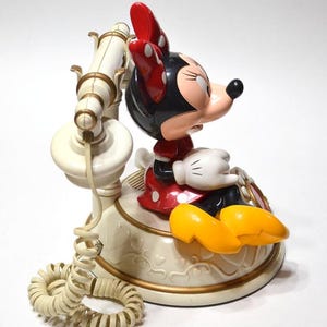 Vintage Minnie Mouse Telephone Telemania Corded Push Button Phone ...
