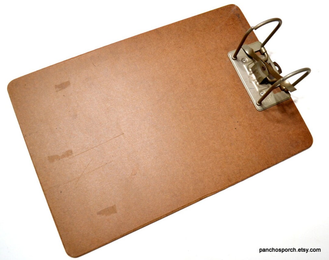 Vintage IDL Clipboard Arch Invoice Note Holder Thumb Press Lever Open ...