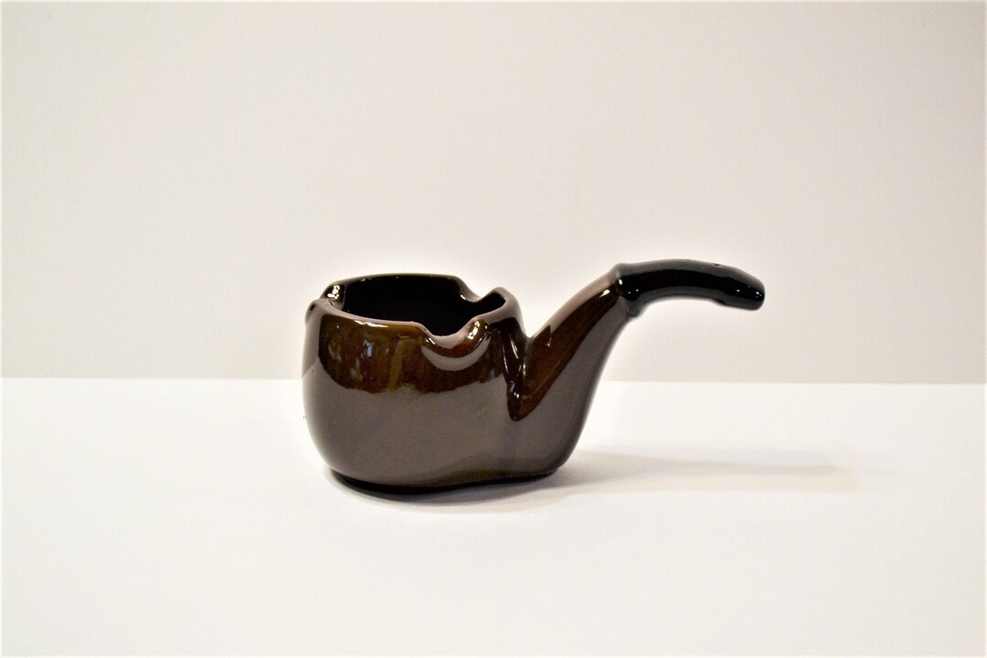 Vintage Ceramic Pipe Ashtray Planter Mid Century Cigarette Smoking ...