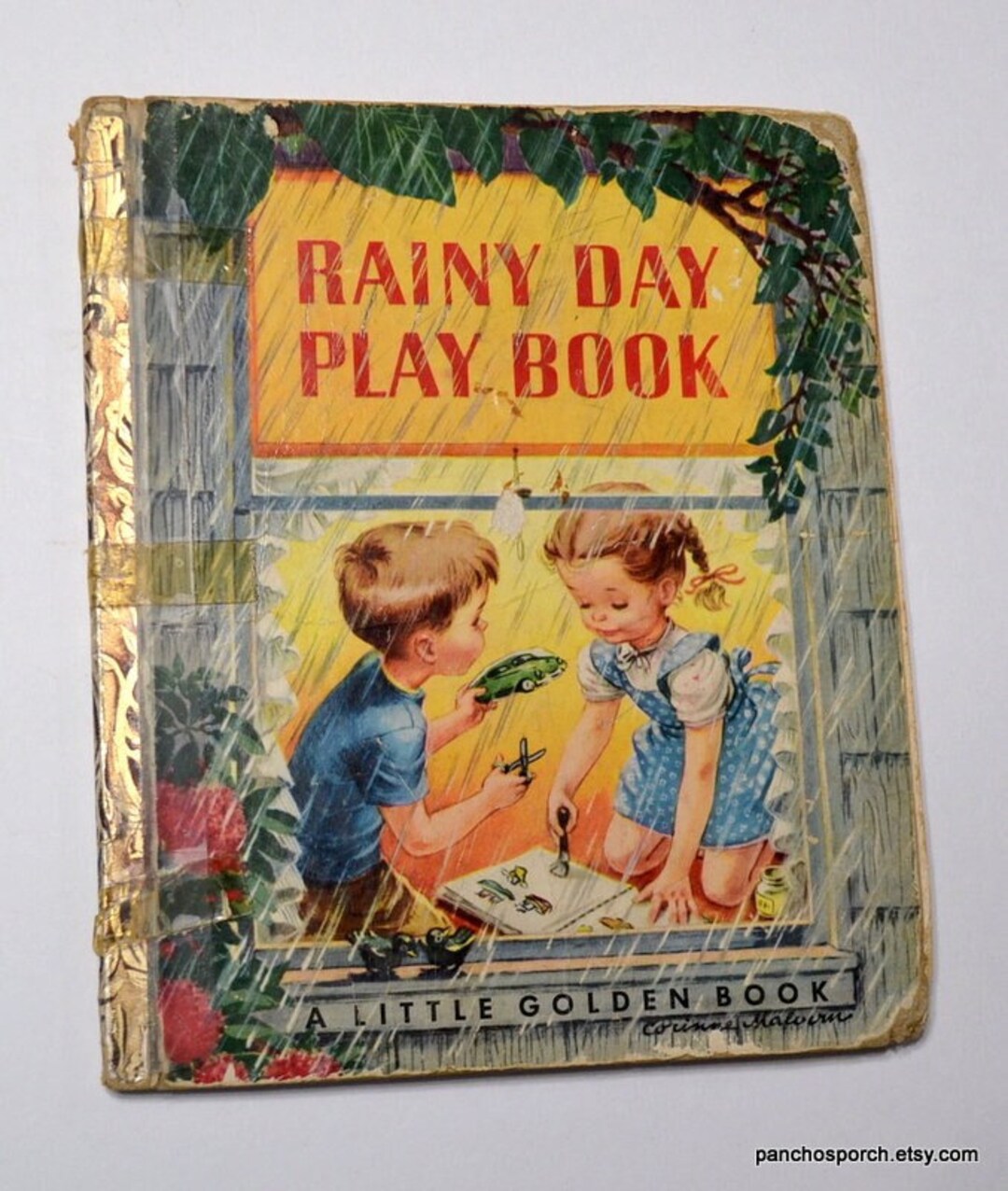 Vintage Little GOLDEN BOOK Rainy Day Play Book Illustrated Childrens ...