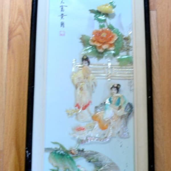Asian Shell Shadow Box Art - Etsy