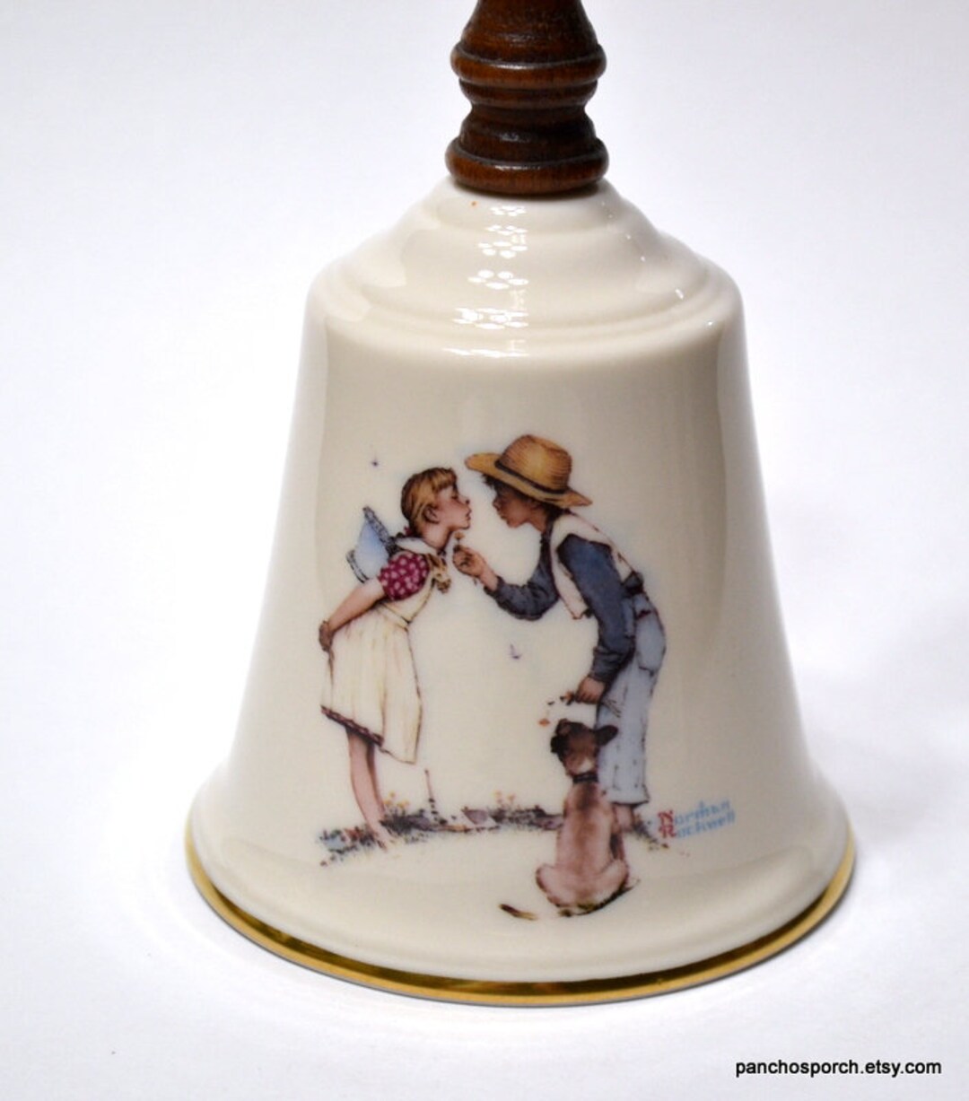 Vintage NORMAN ROCKWELL Bell Beguiling Buttercup Boy Girl Yellow Flower ...