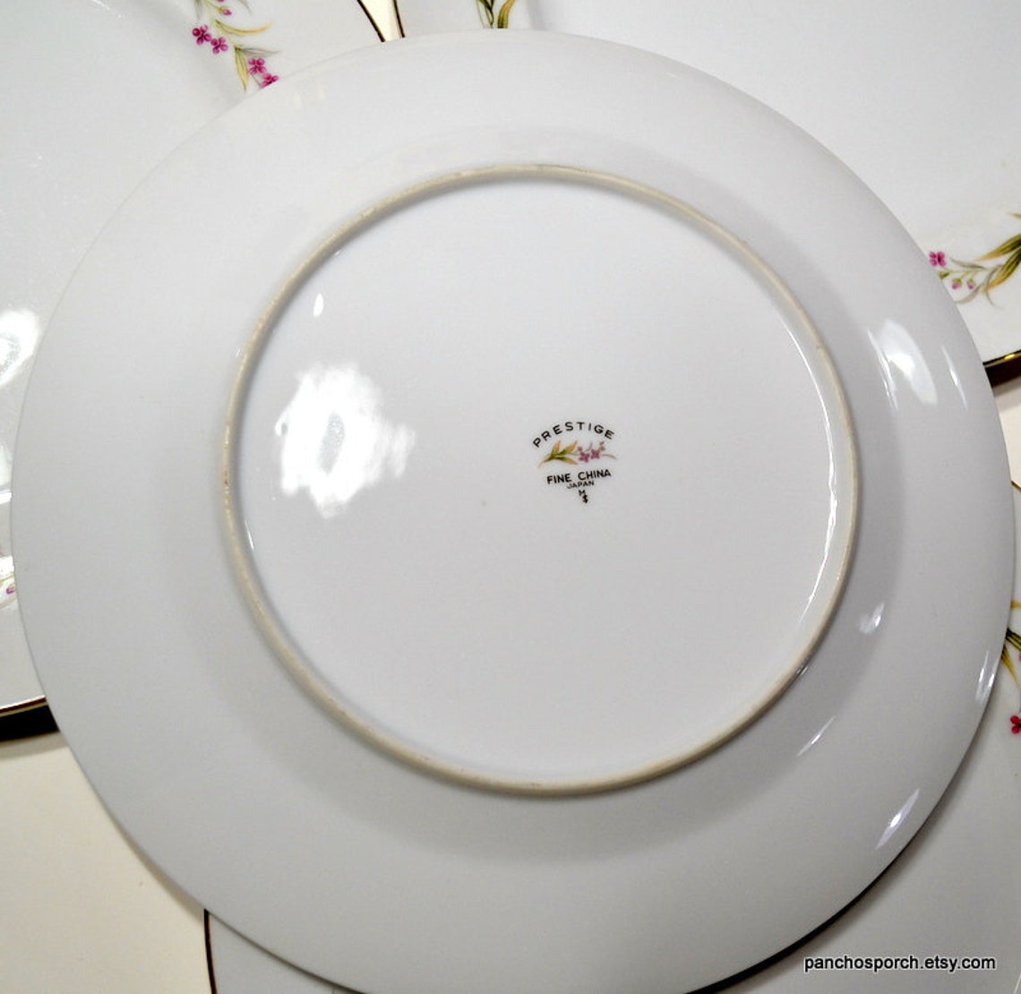 Vintage Prestige Dinner Plate Set of 4 Pink Floral Green - Etsy