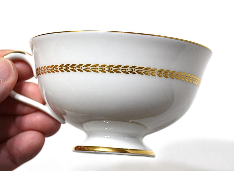 Vintage Furstenberg Golden Laurel Cup Teacup White Gold Trim 1960's - Etsy