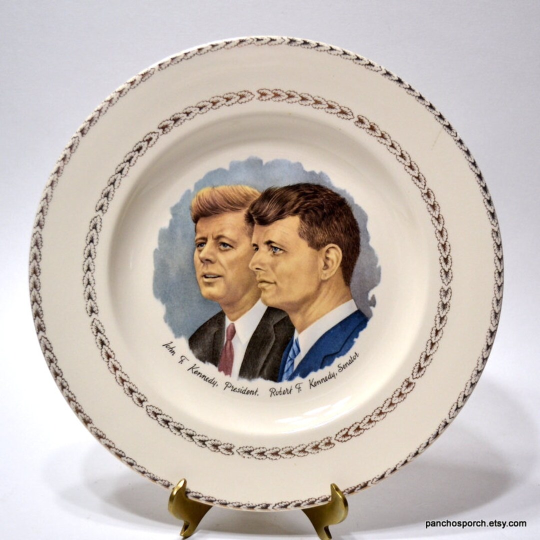 Vintage John Robert KENNEDY Plate President Senator Brothers United ...