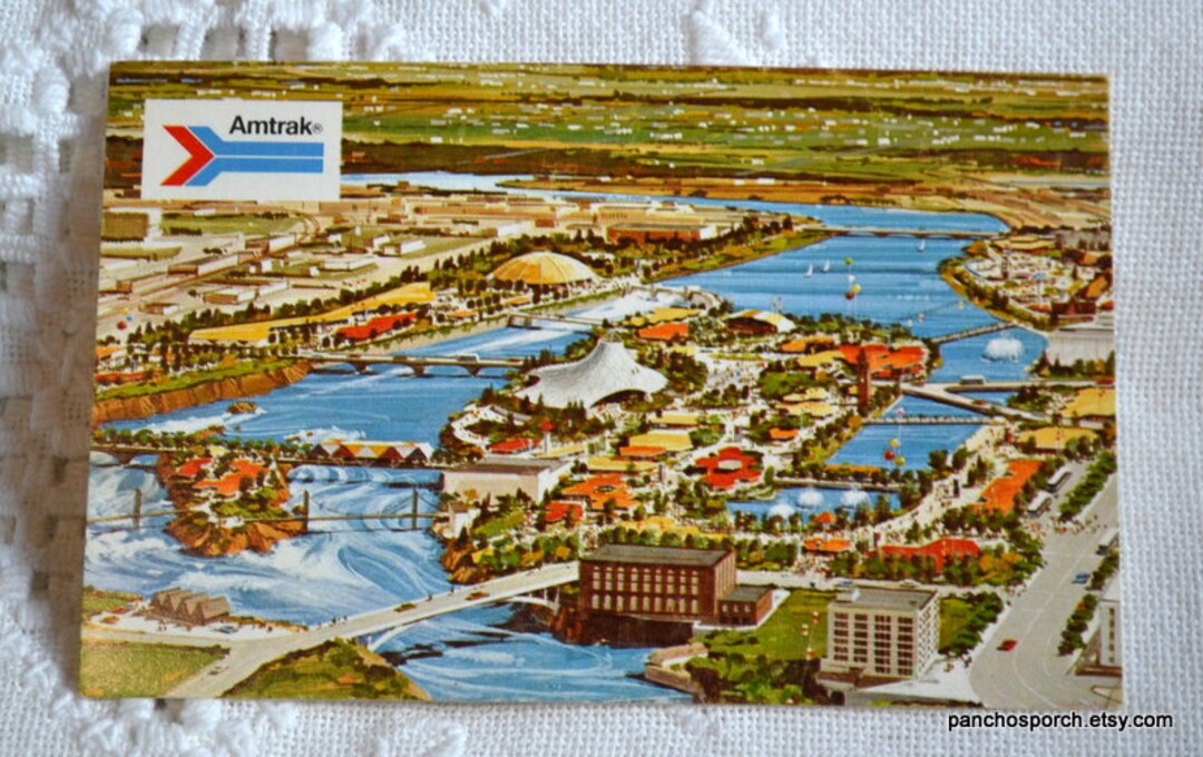 Vintage WASHINGTON Post Card Spokane Expo 74 Worlds Fair Amtrak ...