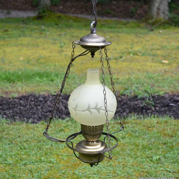 Antique Oil Ceiling Lamps - Etsy
