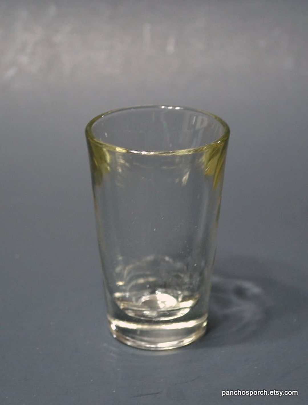 Vintage Clear Double Shot Glass: Heavy Glass Barware Vase - Etsy