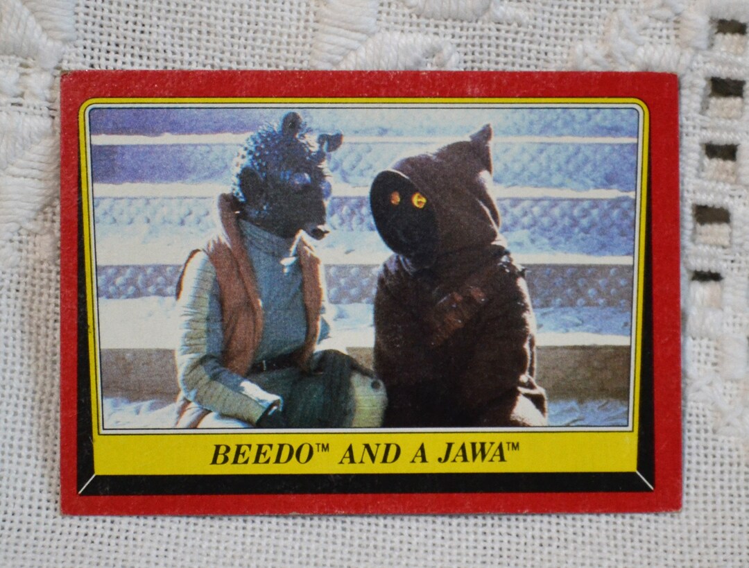 Vintage 1983 Star Wars Trading Card: Beedo and Jawa, Return of the Jedi - Etsy