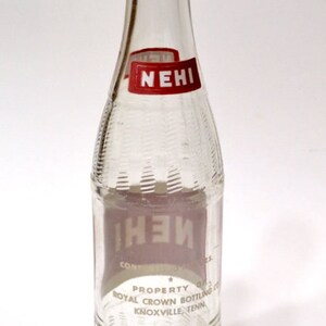 Vintage Nehi Soda Bottle Clear Glass 10 Oz Pop Bottle Red White Logo ...