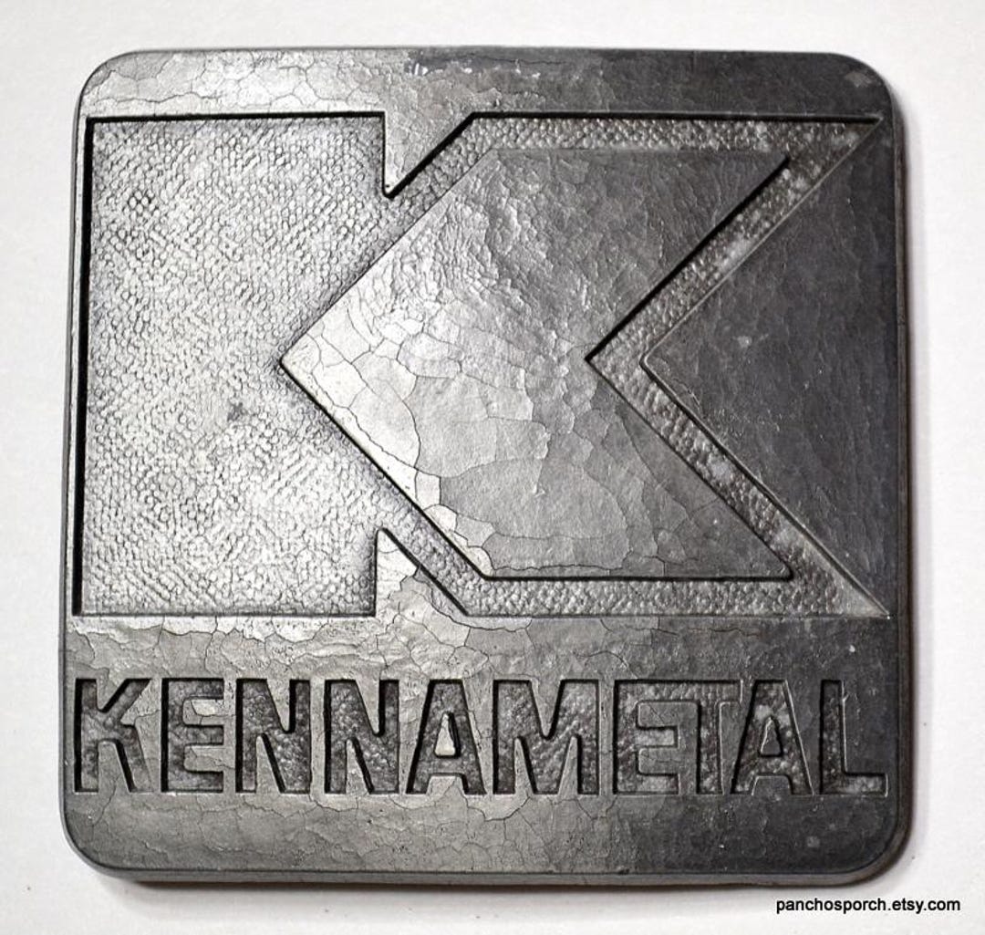 Vintage Kennametal Belt Buckle: Square Pewter Cola Mine Logo - Etsy