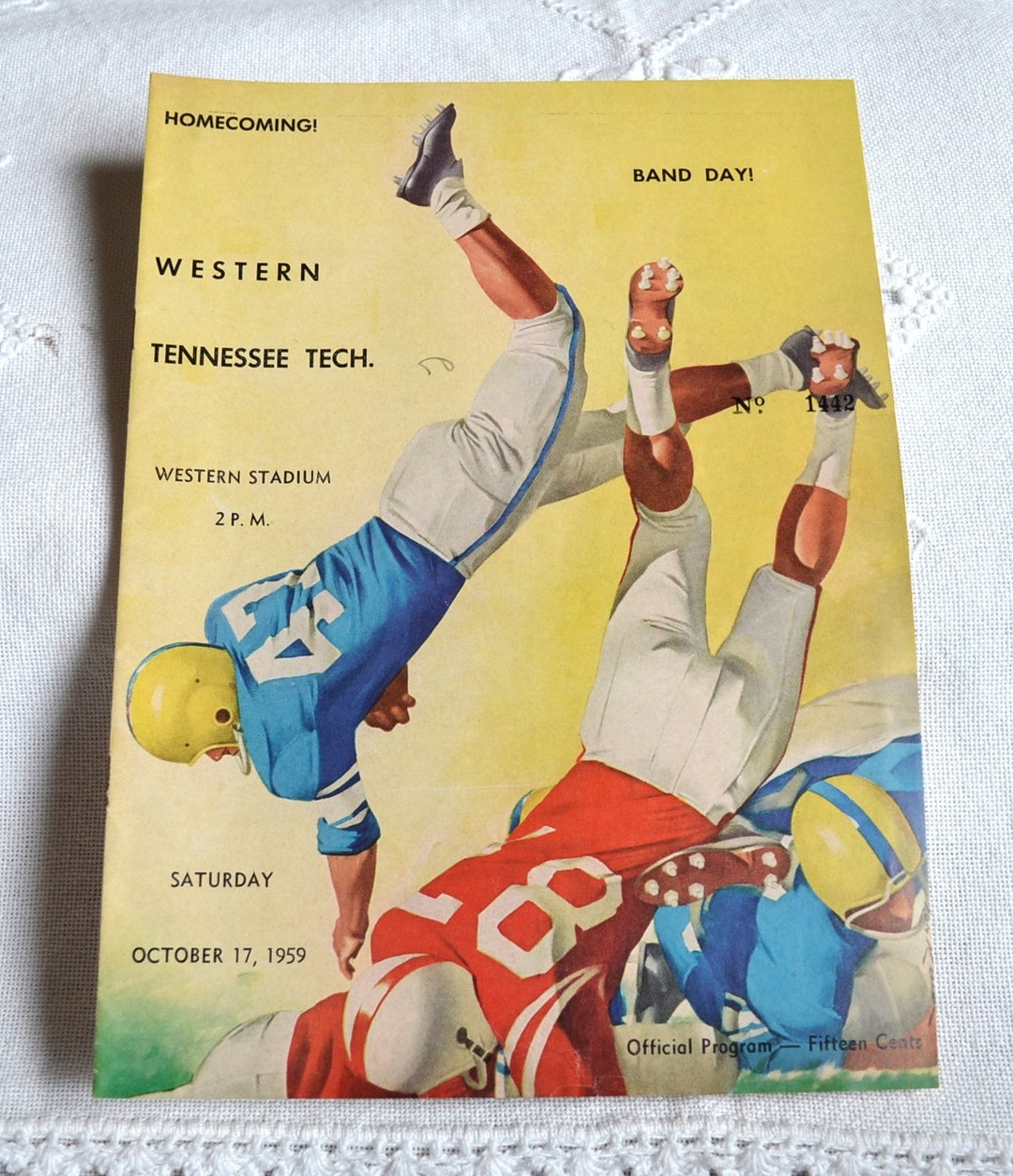 Vintage Tennessee Tech Football Program Western 1959 Homecoming College ...