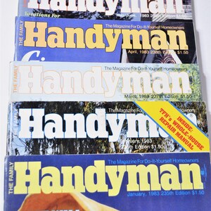 Family Handyman Magazine Lot of 6 1983 1984 DIY Home Repair Maintenance ...