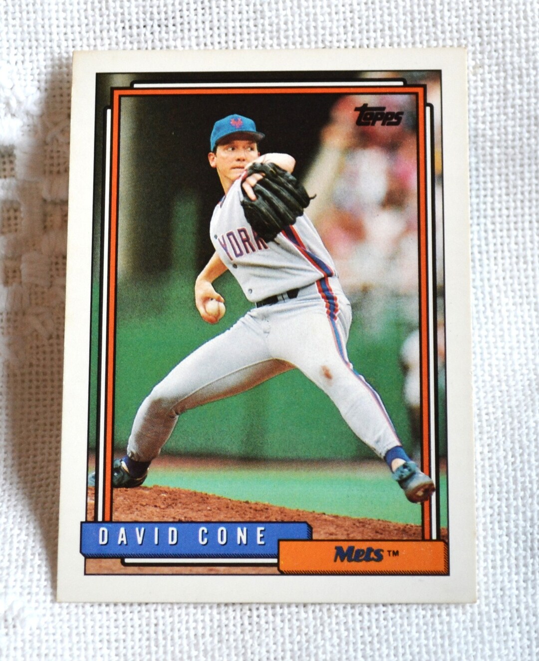 David Cone 1992 Topps Baseball Card - New York Mets Vintage Memorabilia ...