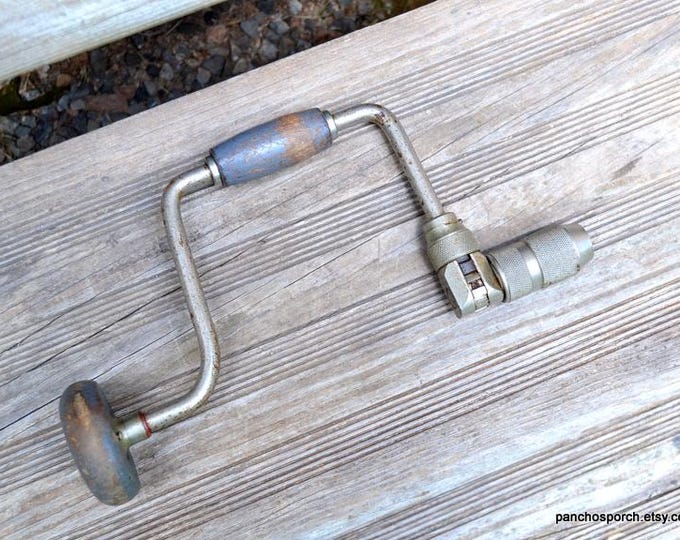Vintage STANLEY Handyman Brace Drill NON WORKING Reversible Ratcheting ...