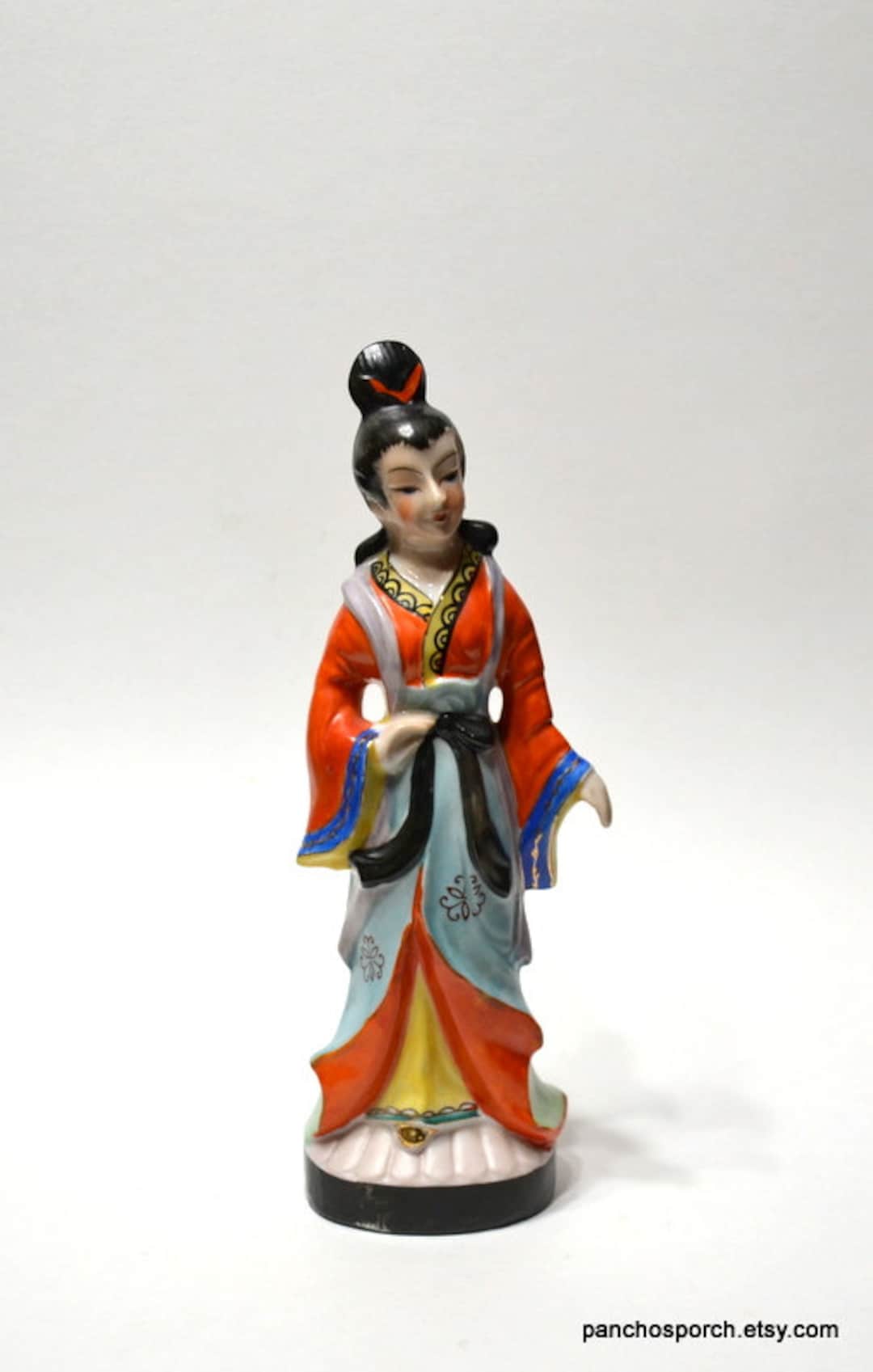 Vintage Occupied Japan Geisha Woman Figurine Asian Lady Robe Sash ...
